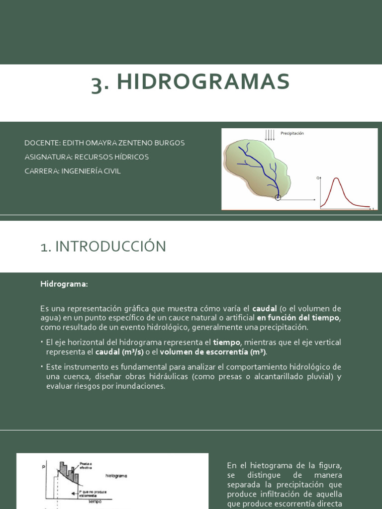 Qué Es Un Hidrograma Y Su Análisis Pdf Lluvia Hidrología