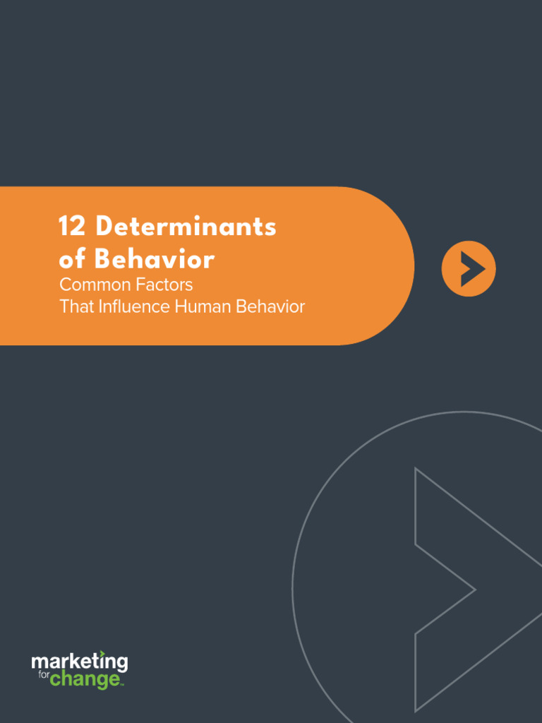 12 Determinants of Behavior | PDF | Risk | Behavior