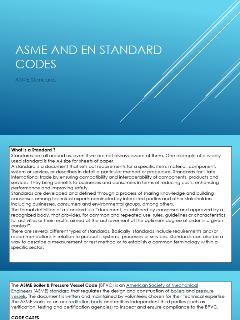 ASME Standards Overview and Codes | PDF | Building Materials ...