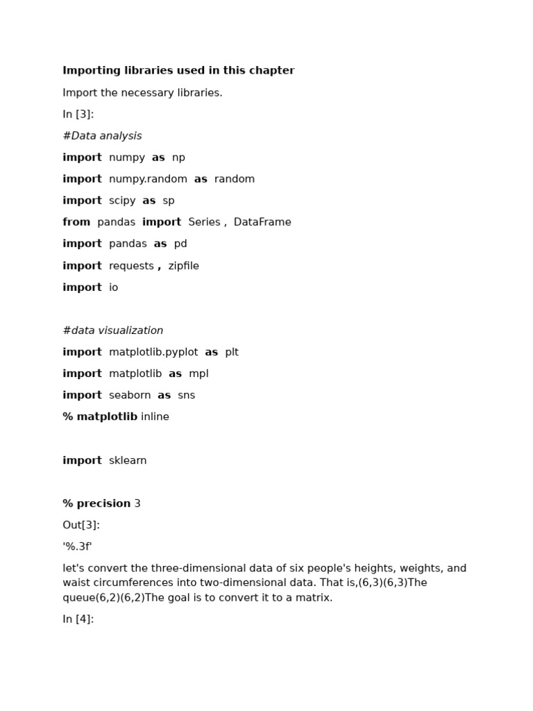 Importing Libraries Used in This Chapter | PDF | Principal Component Analysis | Eigenvalues And ...