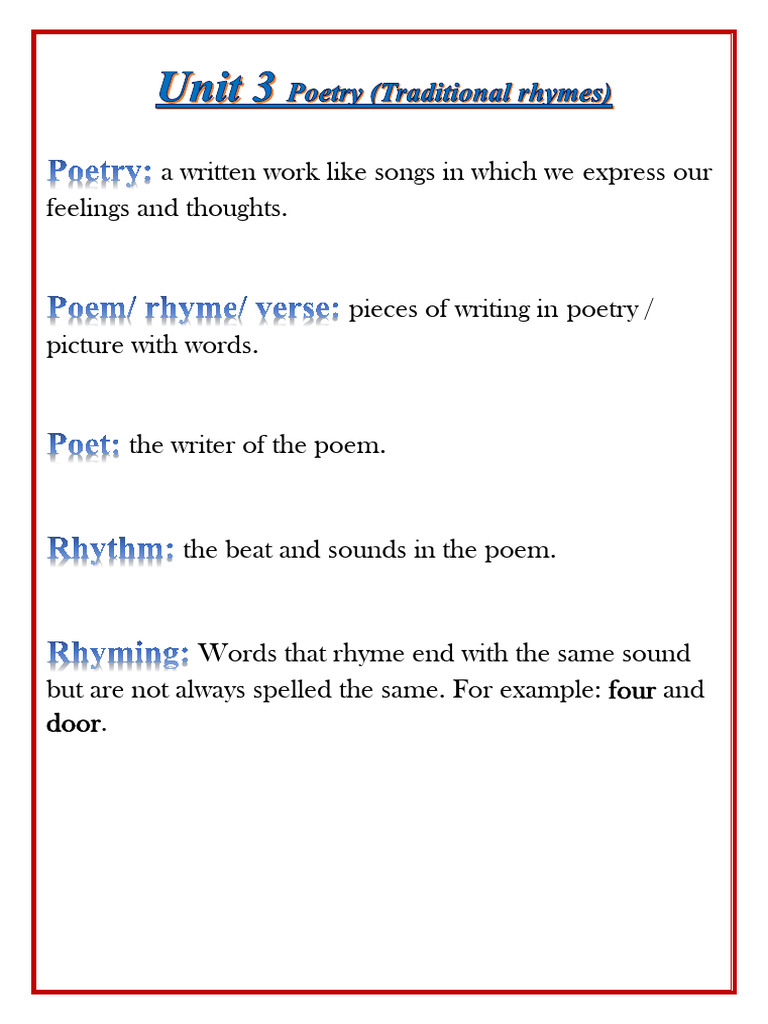 Writing Poems: Structure and Rhymes | PDF | Poetry | Foods