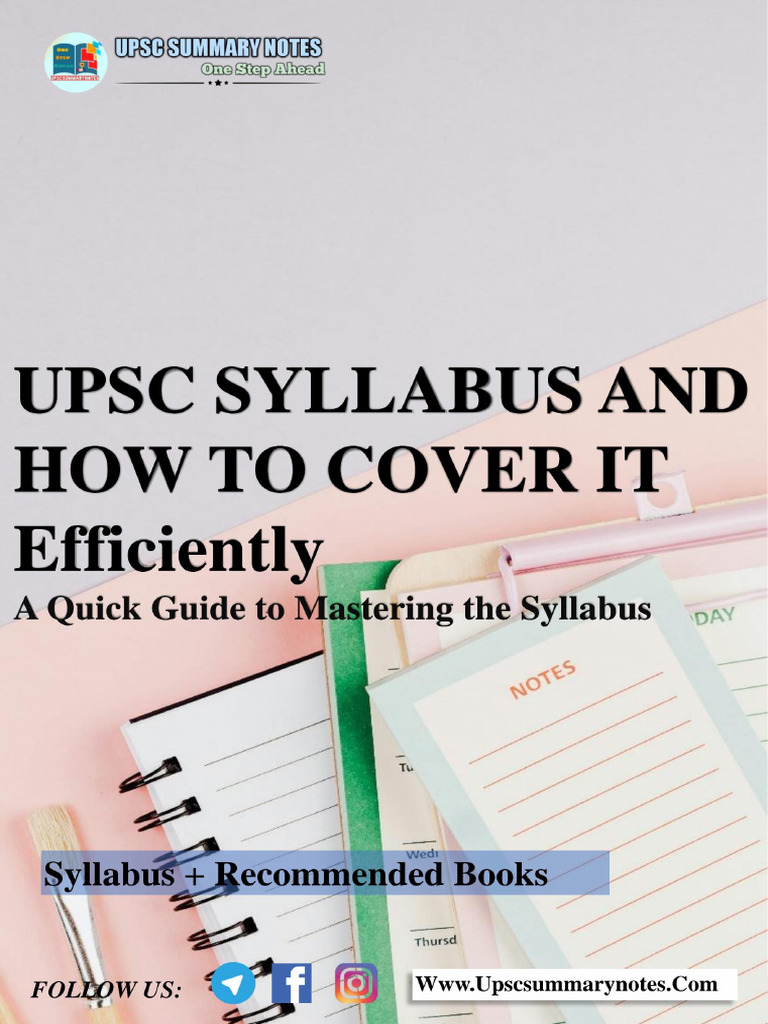 UPSC Syllubus and How To Cover | PDF | Mughal Empire