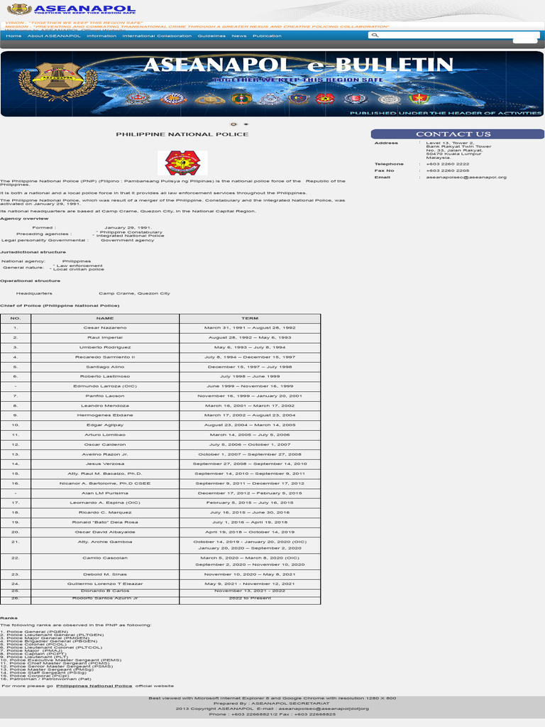 Philippine National Police | PDF | Police | Sergeant