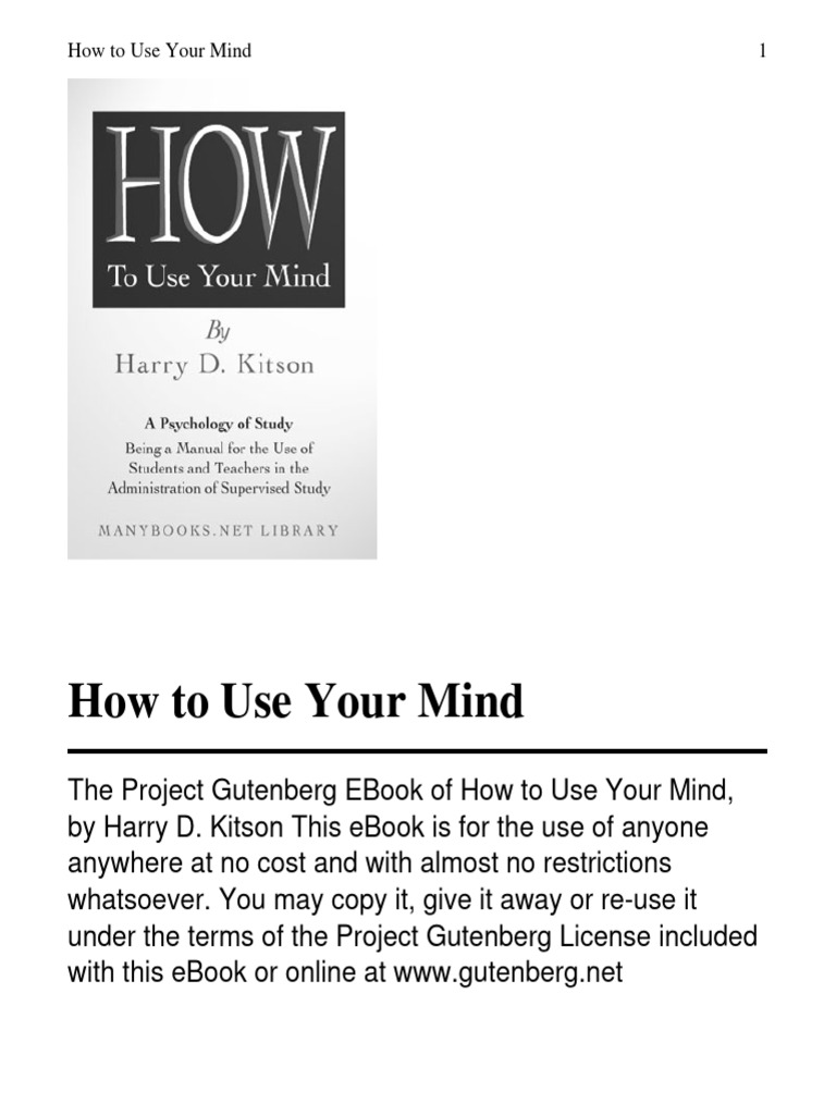 How To Use Your Mind | PDF | Nervous System | Brain