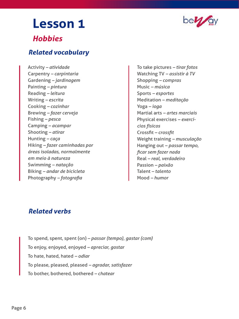 a - WORDS - LESSON (1) | PDF