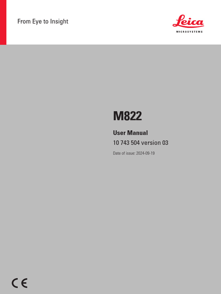 Leica M822 Surgical Microscope Manual | PDF | Exposure (Photography ...