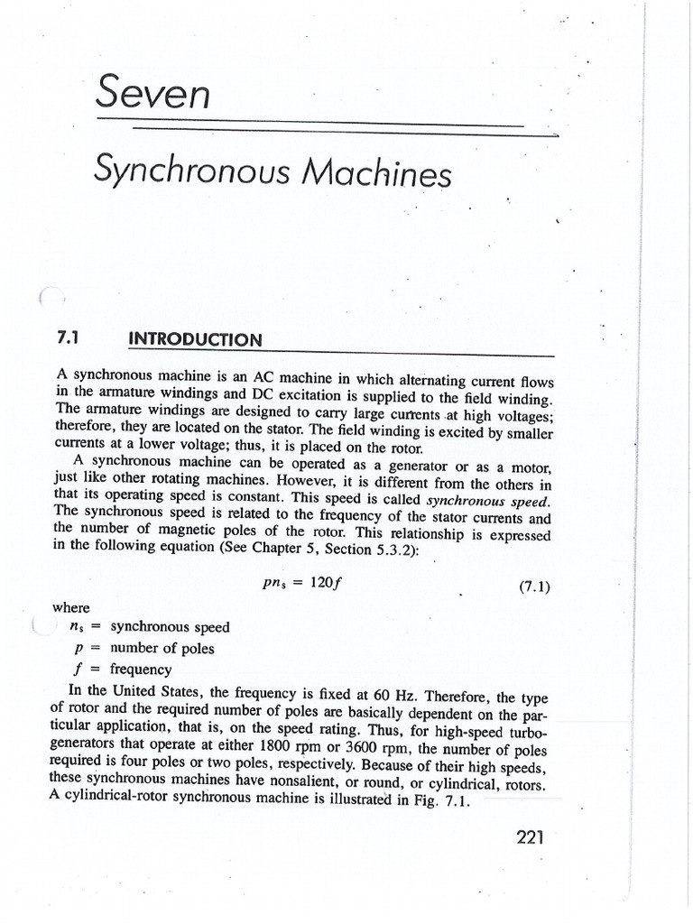 Synchronus Machines | PDF