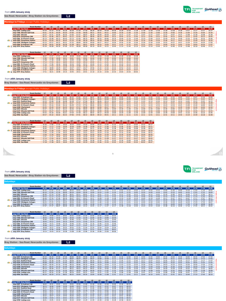 L2 Timetable 20250125 674a28c8 | PDF