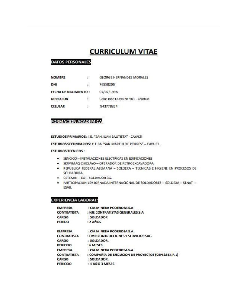 CV George Hernandez Actua | PDF