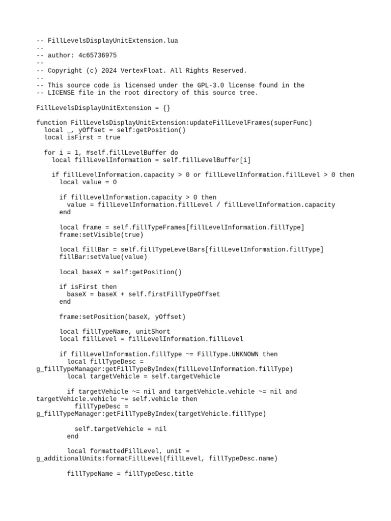 Fill Levels Display Unit Extension Code | PDF | Computer Programming ...