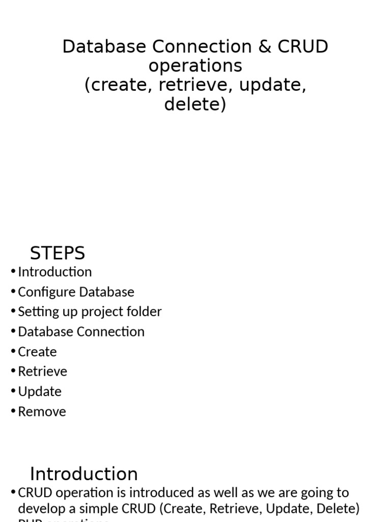 Database Connection - CRUD Operations | PDF | Software Engineering | Databases