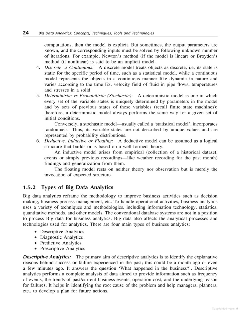 Types of Big Data Analytics | PDF