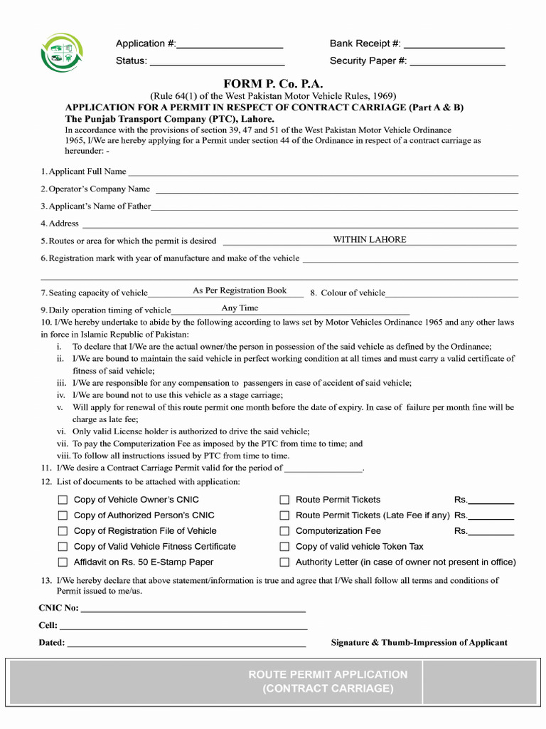 Contract Carriage | PDF