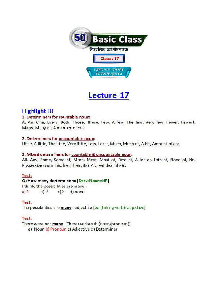 Lecture Sheet 17 | PDF
