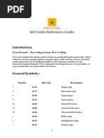 List of Alt Key Codes Alt Symbols | PDF | Computers