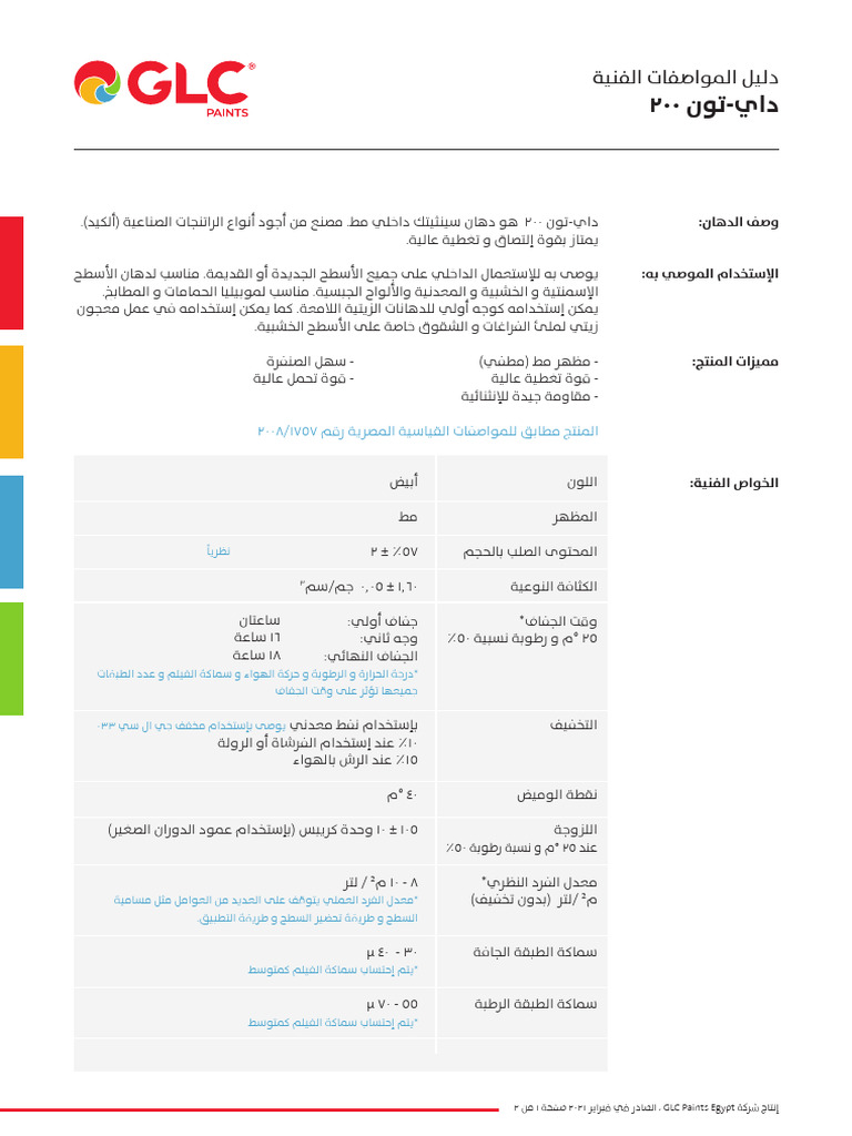 داتا شيت معجون داخلي g l c | PDF
