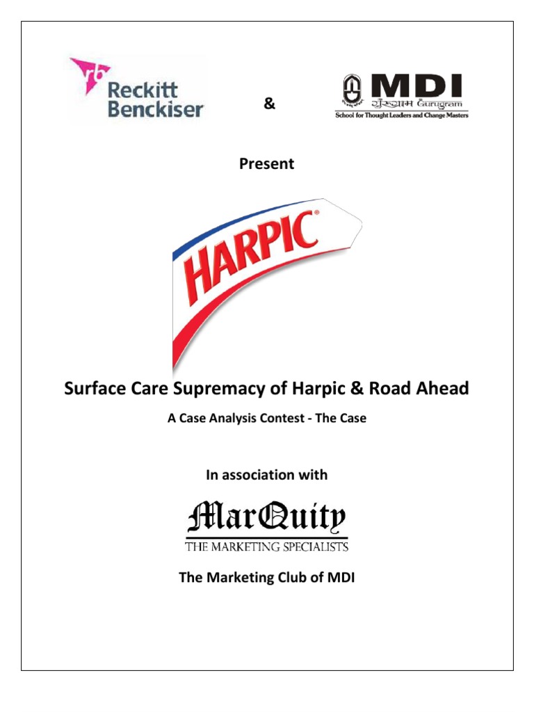 Reckitt Benckiser - Harpic Case | PDF | Brand | Housekeeping