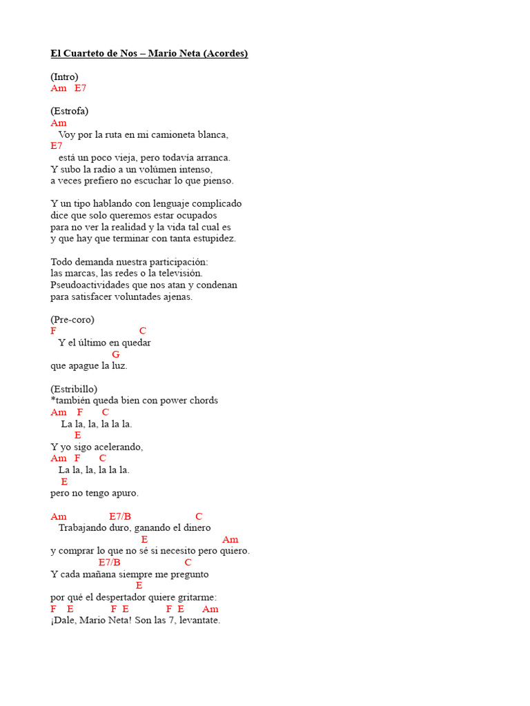 El Cuarteto de Nos - Mario Neta | PDF