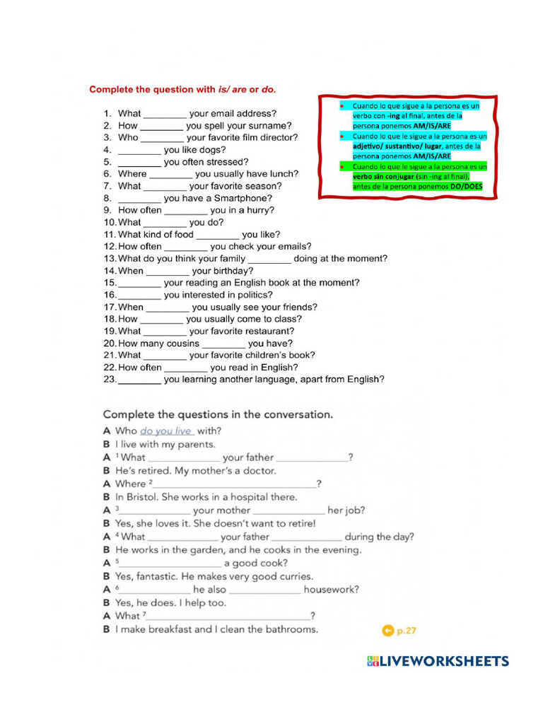 Auxiliary Verbs Questions | PDF