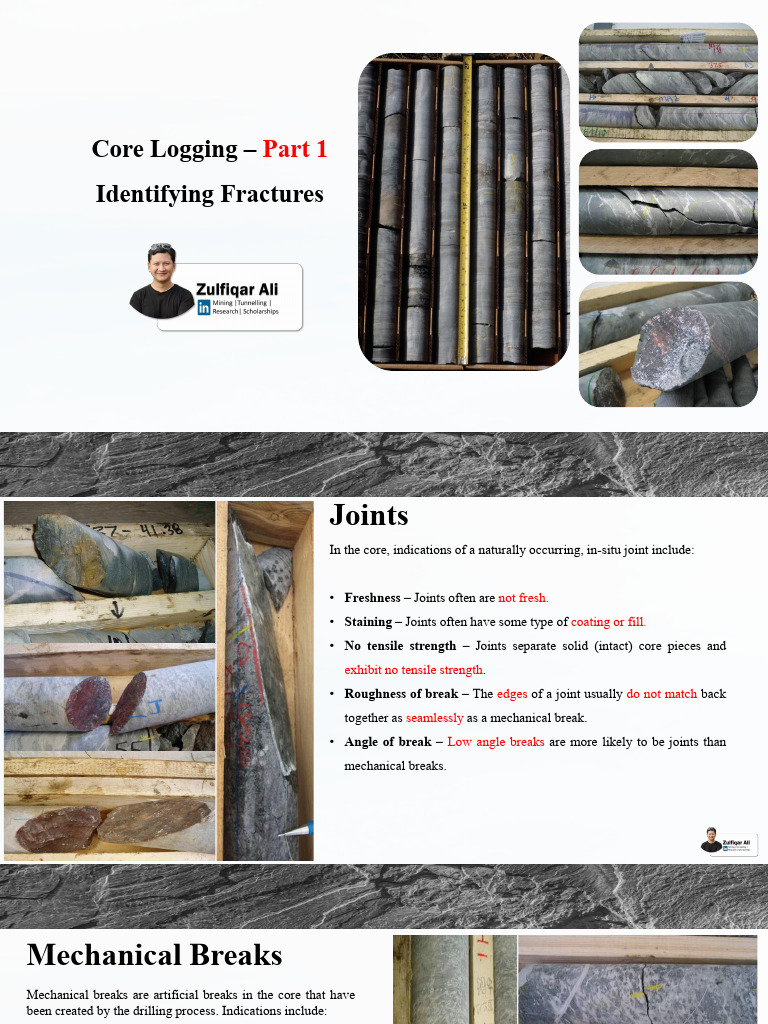 Core Logging: Identifying Joints & Breaks | PDF | Physical Sciences ...