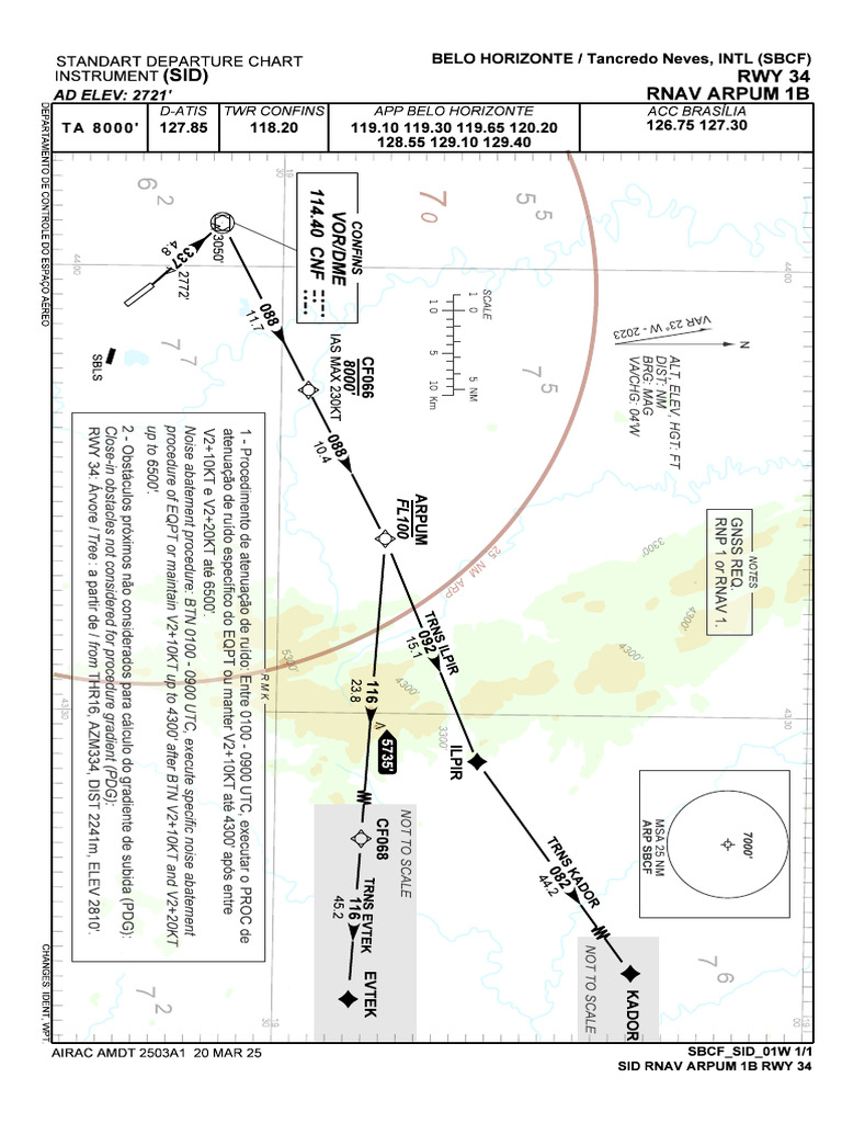 SBCF - Rnav Arpum 1b Rwy 34 - Sid - 20250320 | PDF