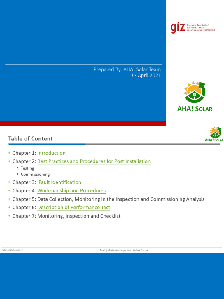 Rooftop Solar PV Inspection Guide | PDF | Photovoltaic System ...