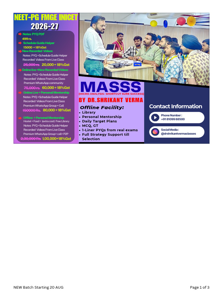 NEW Batch Starting 20 AUG | PDF