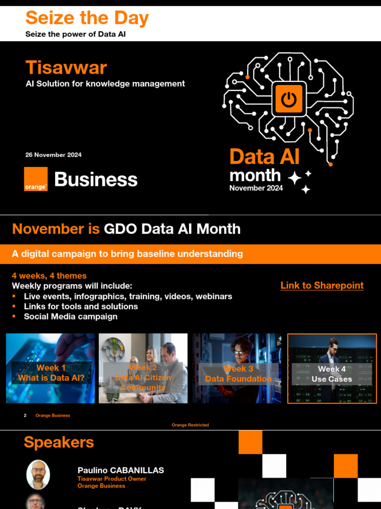 Data AI Month Webinar Tisavwar | PDF | Computing | Software