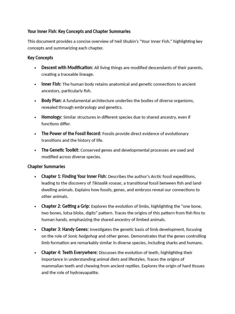 Your Inner Fish - Neil Shubin | PDF