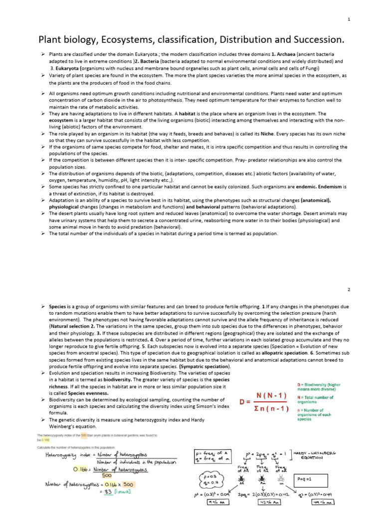 Plant Biology: Ecosystems and Adaptations | PDF | Auxin | Adenosine ...