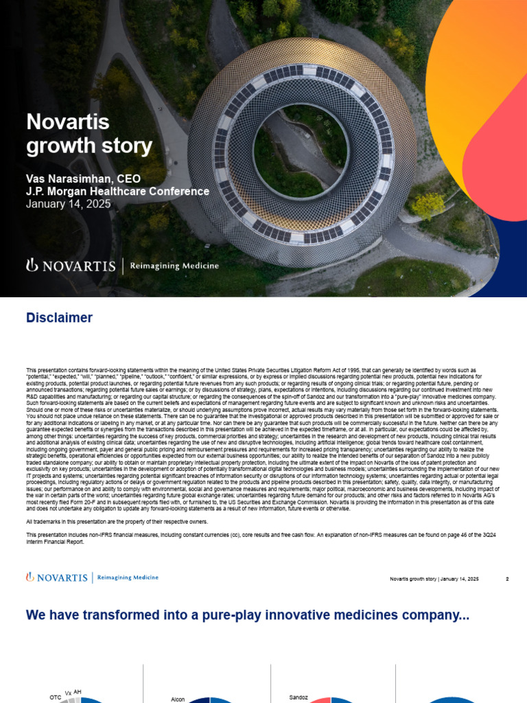 Novartis Investor Presentation JPM 2025 Growth Story | PDF | Novartis ...