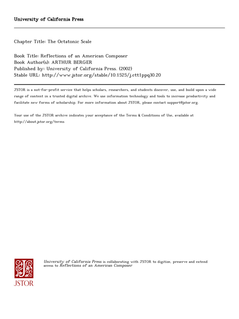 Berger - The Octatonic Scale | PDF | Scale (Music) | Chord (Music)