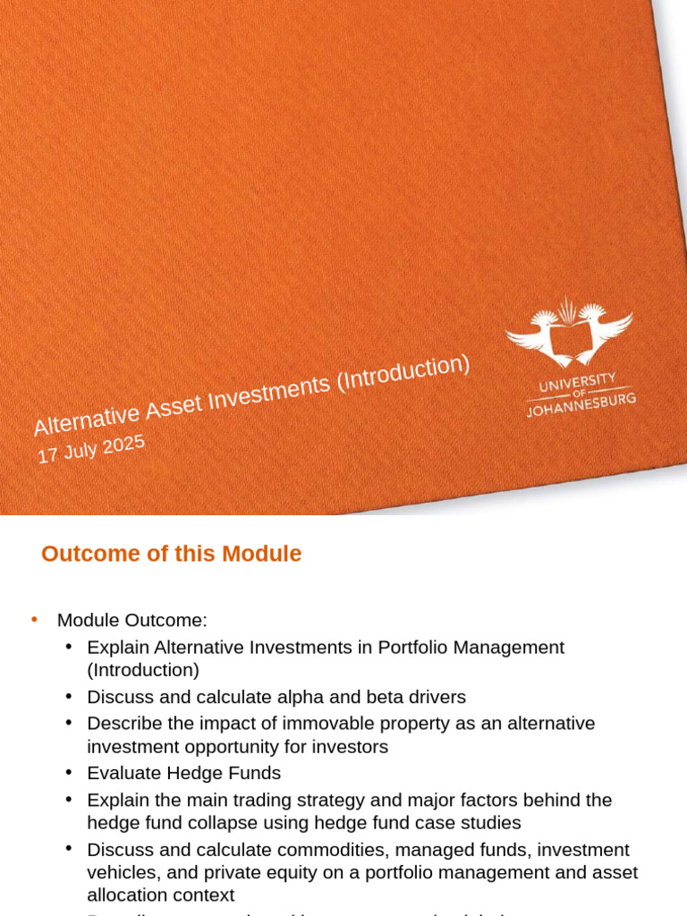 Introduction to Alternative Asset Investments | PDF | Investment Fund ...