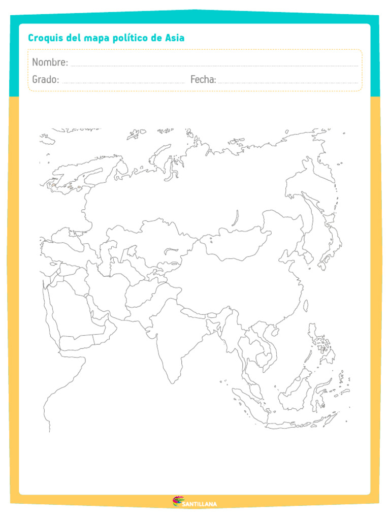 Croquis del Mapa Político de Asia | PDF