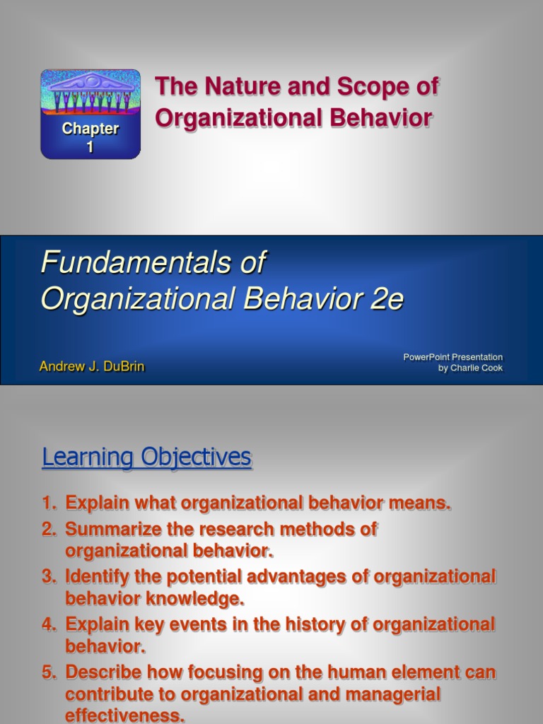 The Nature and Scope of Organizational Behavior | Download Free PDF ...