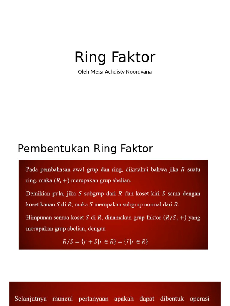BAB 6 Ring Faktor | PDF