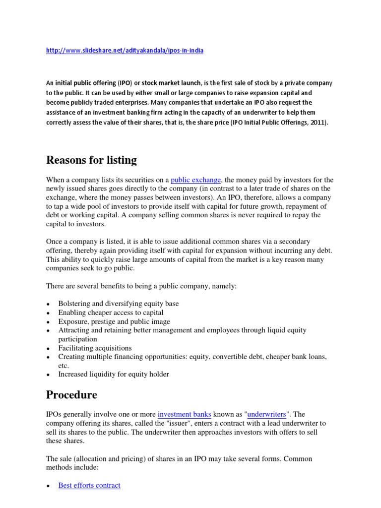 An Initial Public Offering | PDF | Initial Public Offering | Microeconomics