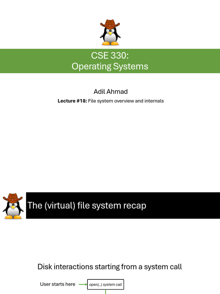 #18 (File System Overview and Internals) | PDF | File System | Computer File