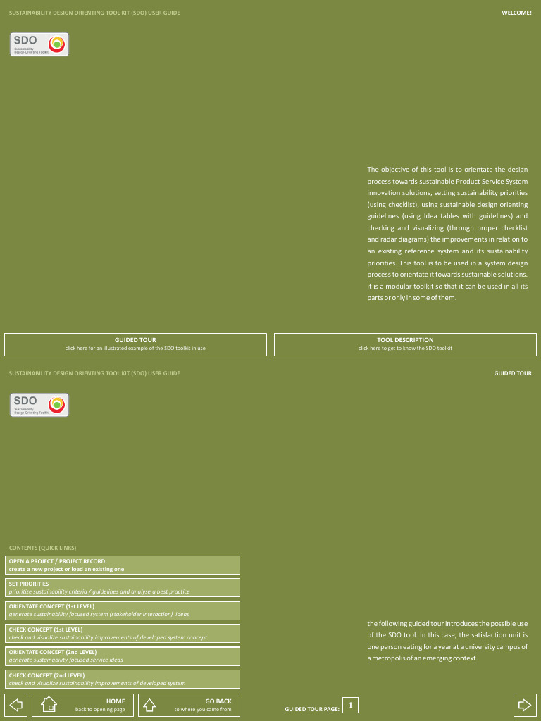 Sustainability Design Oriented Toolkit (SDO) | PDF | Sustainability ...