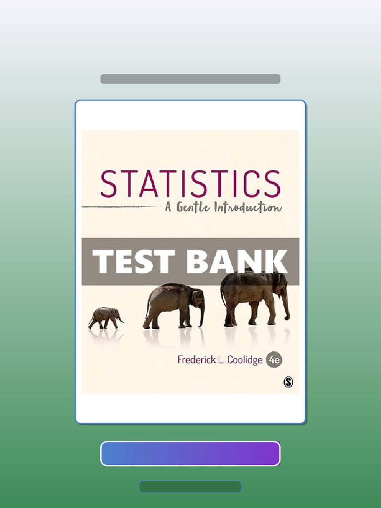 Statistics A Gentle Introduction 4th Edition Coolidge Ebook and ...