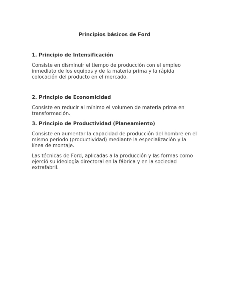 Principios Básicos de Ford | PDF