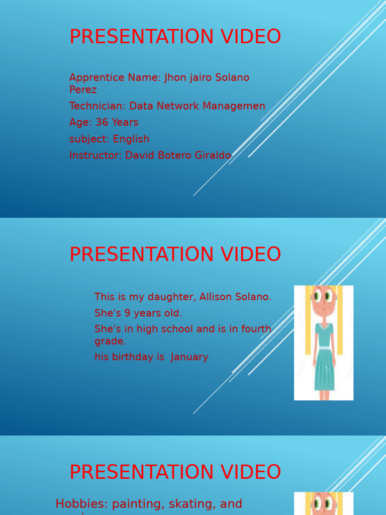 Jhon Jairo Solano's Presentation Video | PDF