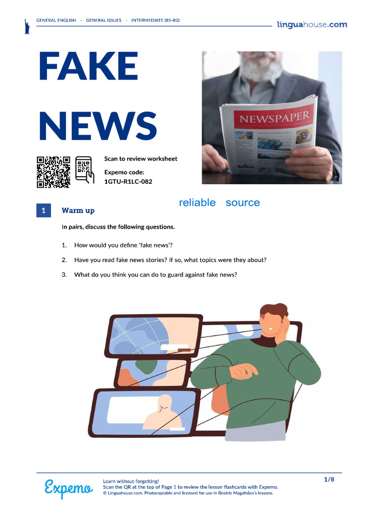 English Lesson Fake News | PDF