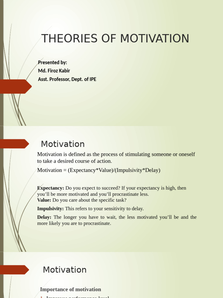 Understanding Motivation Theories | PDF | Motivational | Motivation