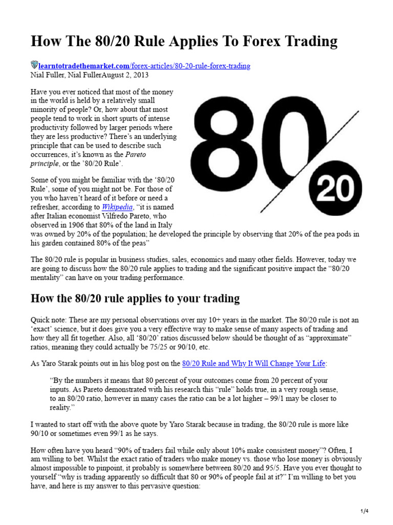 Applying the 80/20 Rule in Forex Trading | PDF