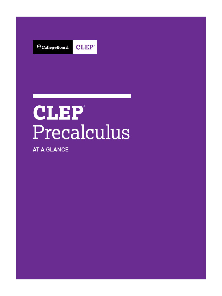 CLEP Precalculus Exam Overview | PDF | Function (Mathematics ...