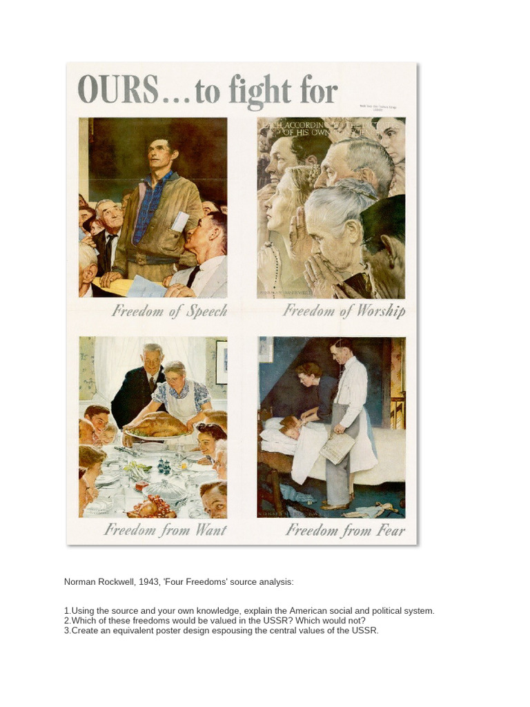 Norman Rockwell 4 Freedoms Source Analysis | PDF