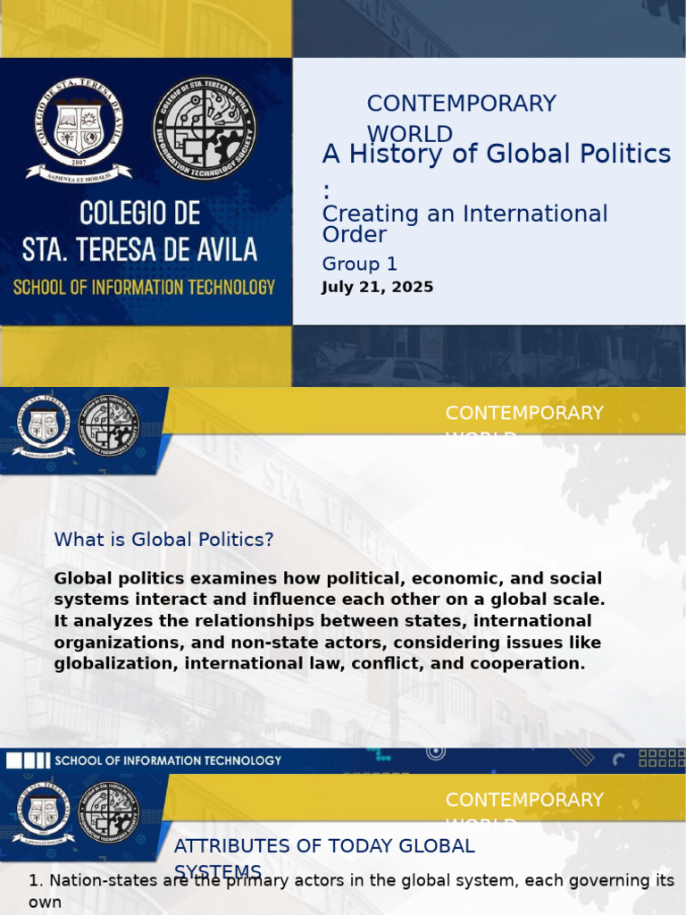 Contemporary World 1 | PDF | Internationalism (Politics) | Left Wing ...