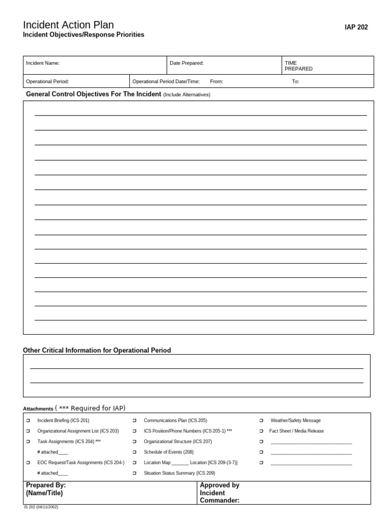 Incident Action Plan for Firework Fanfare | PDF | Incident Command ...