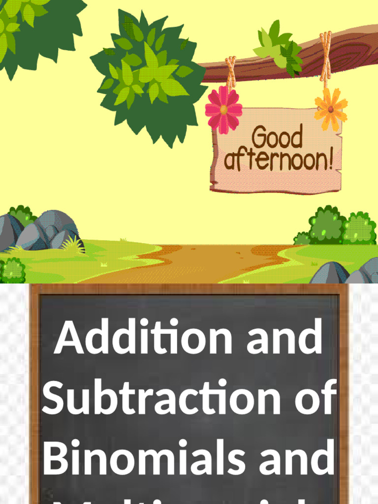 Adding and Subtracting Binomials | PDF
